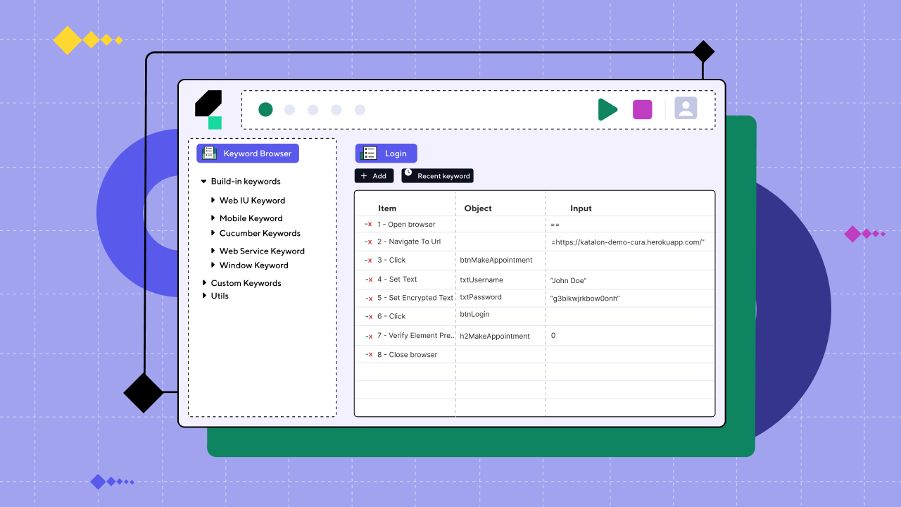 Using Built-in Keywords in Katalon to Create Automated Tests